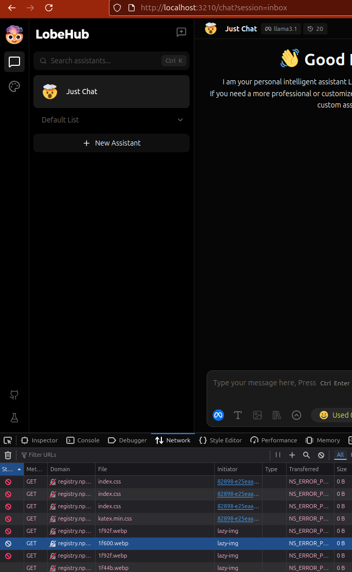Local Lock Down Lobe Chat Setup